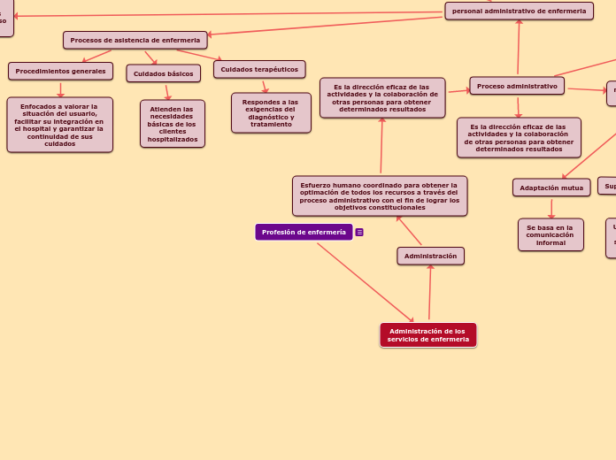 Profesión de enfermería - Mind Map
